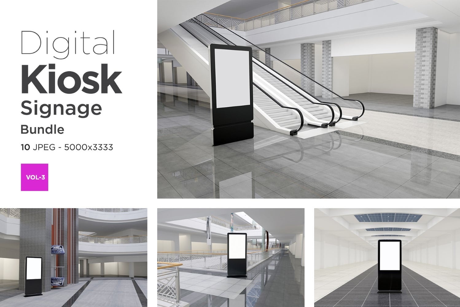 Kiosk Digital Sign Mockup 3 #188325 - TemplateMonster