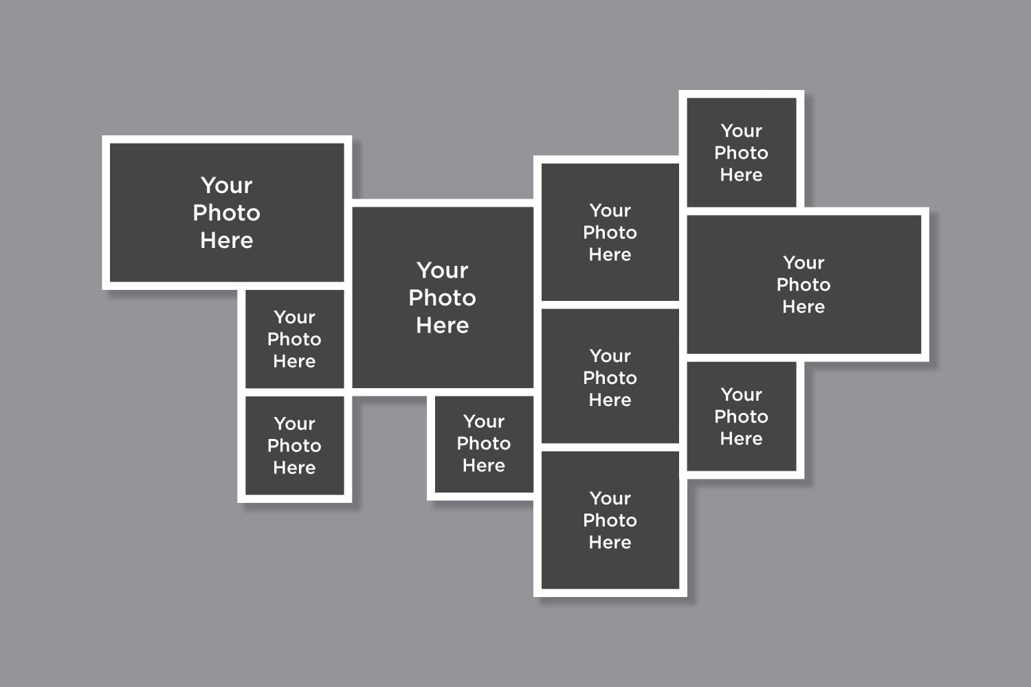 Multiple Photo Collage Template Mockup - TemplateMonster