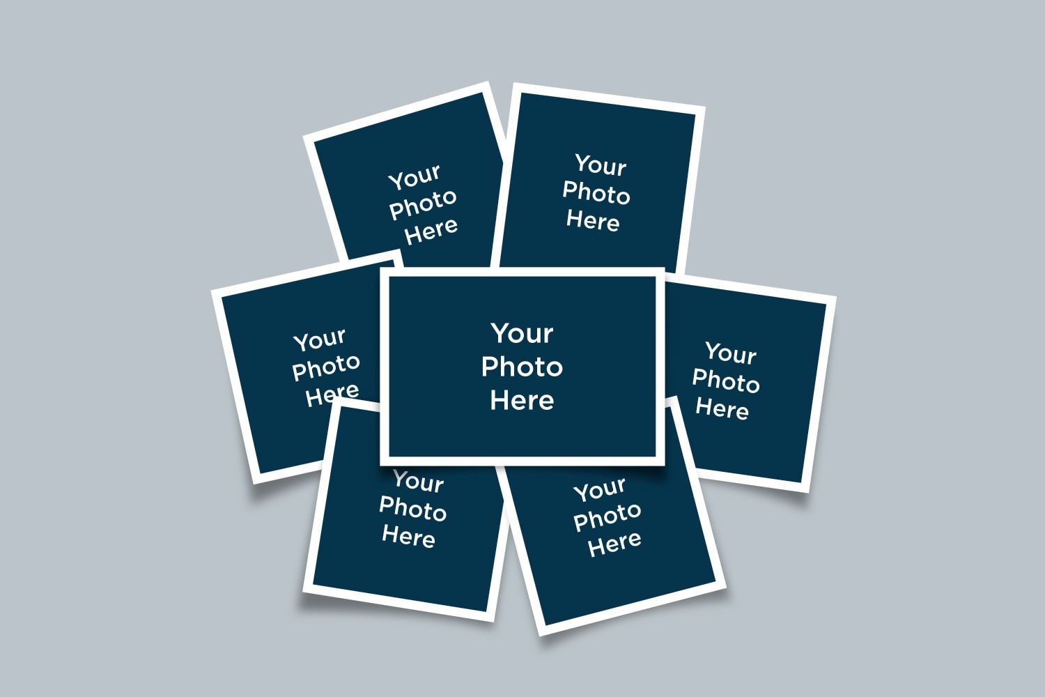 Seven Photo Collage Template Mockup #188336 - TemplateMonster