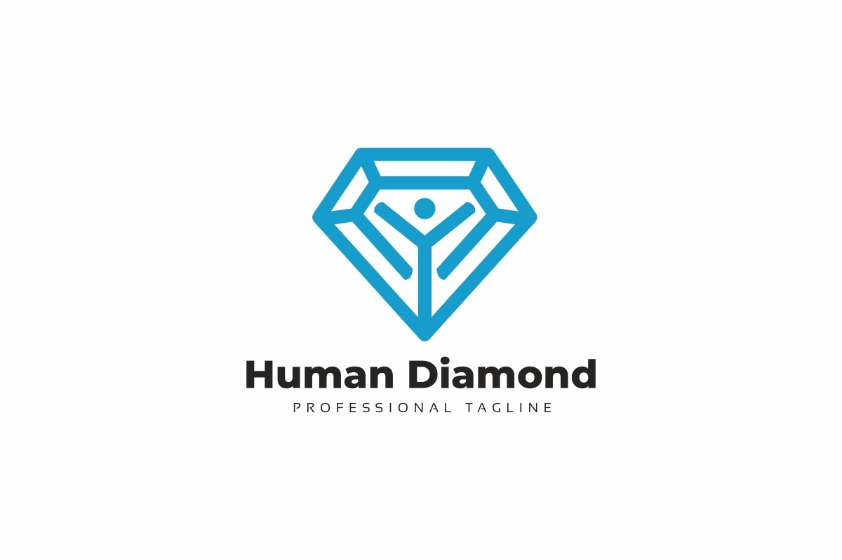 Human Diamond Logo Template #188692 - TemplateMonster