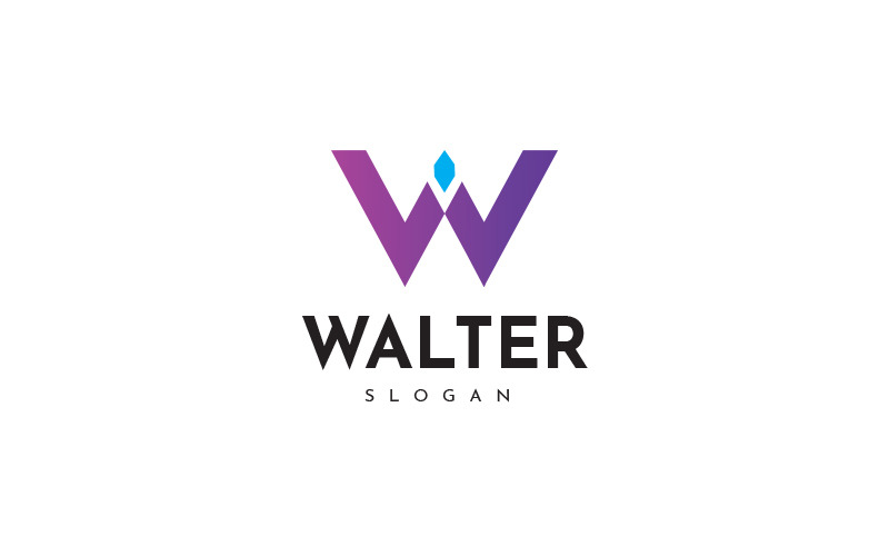 W Letter Walter Logo Template #188715 - TemplateMonster