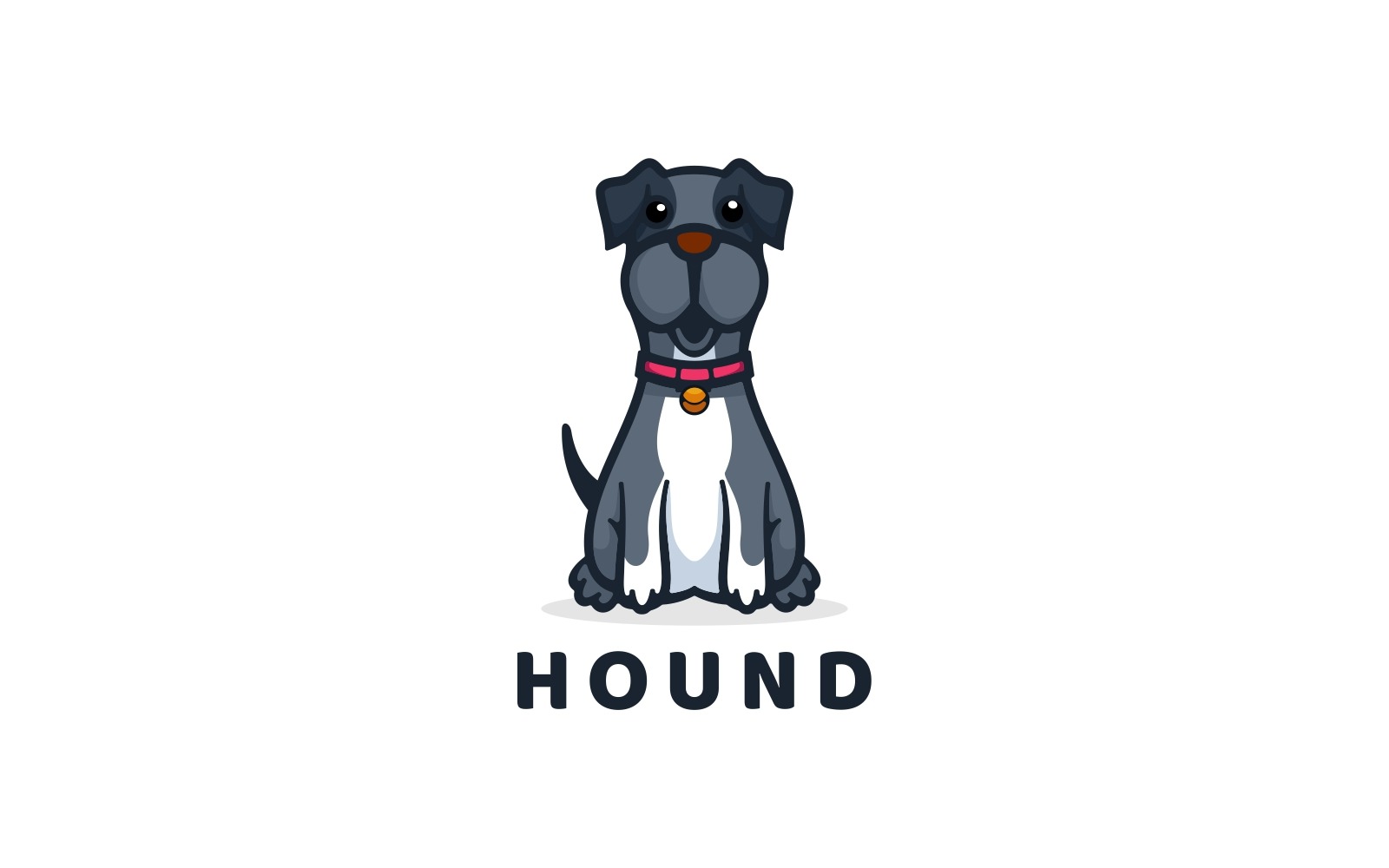 Hound Simple Mascot Logo Style #188864 - TemplateMonster