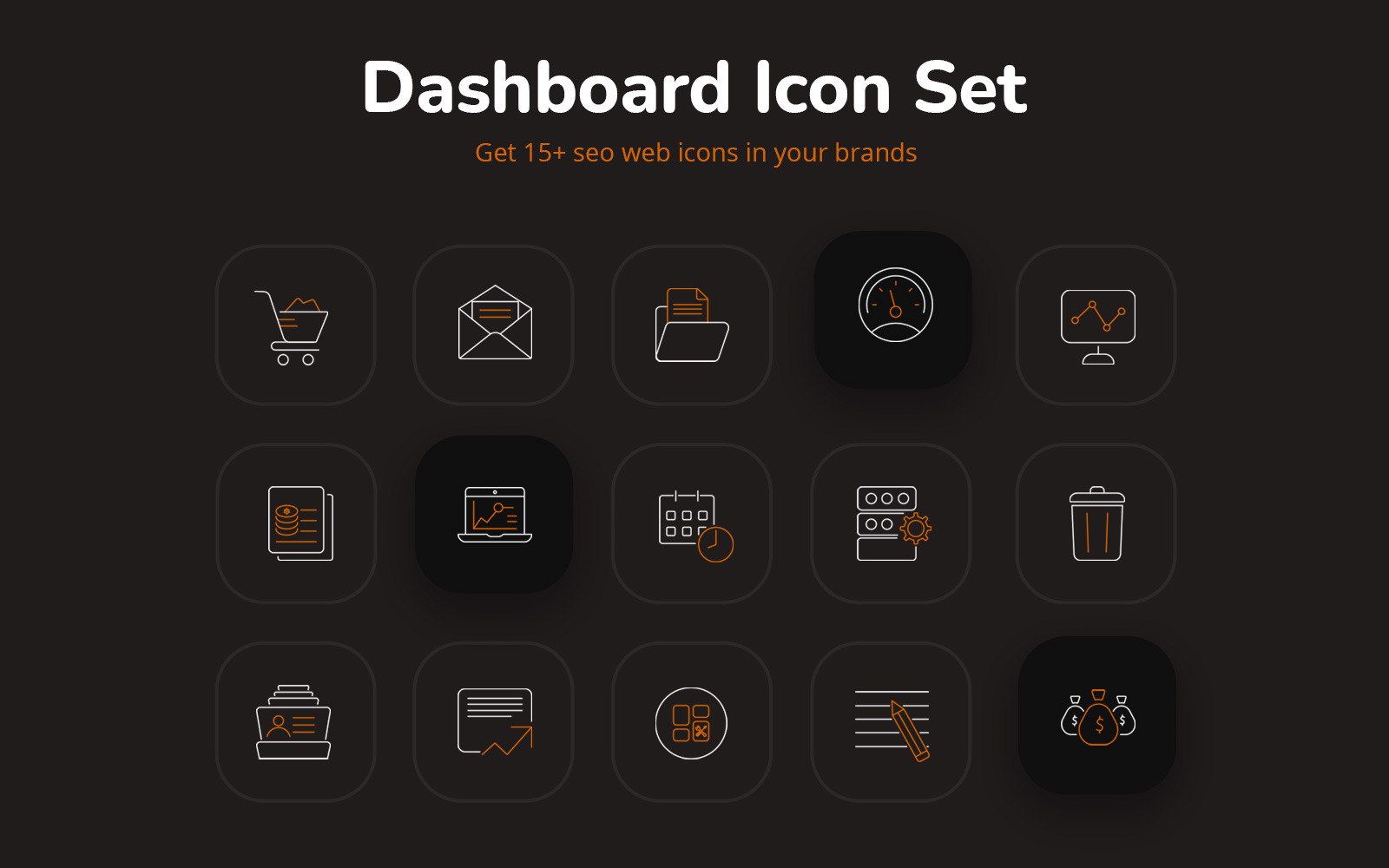 Attrctive Dashboard Icon Set #189144 - TemplateMonster