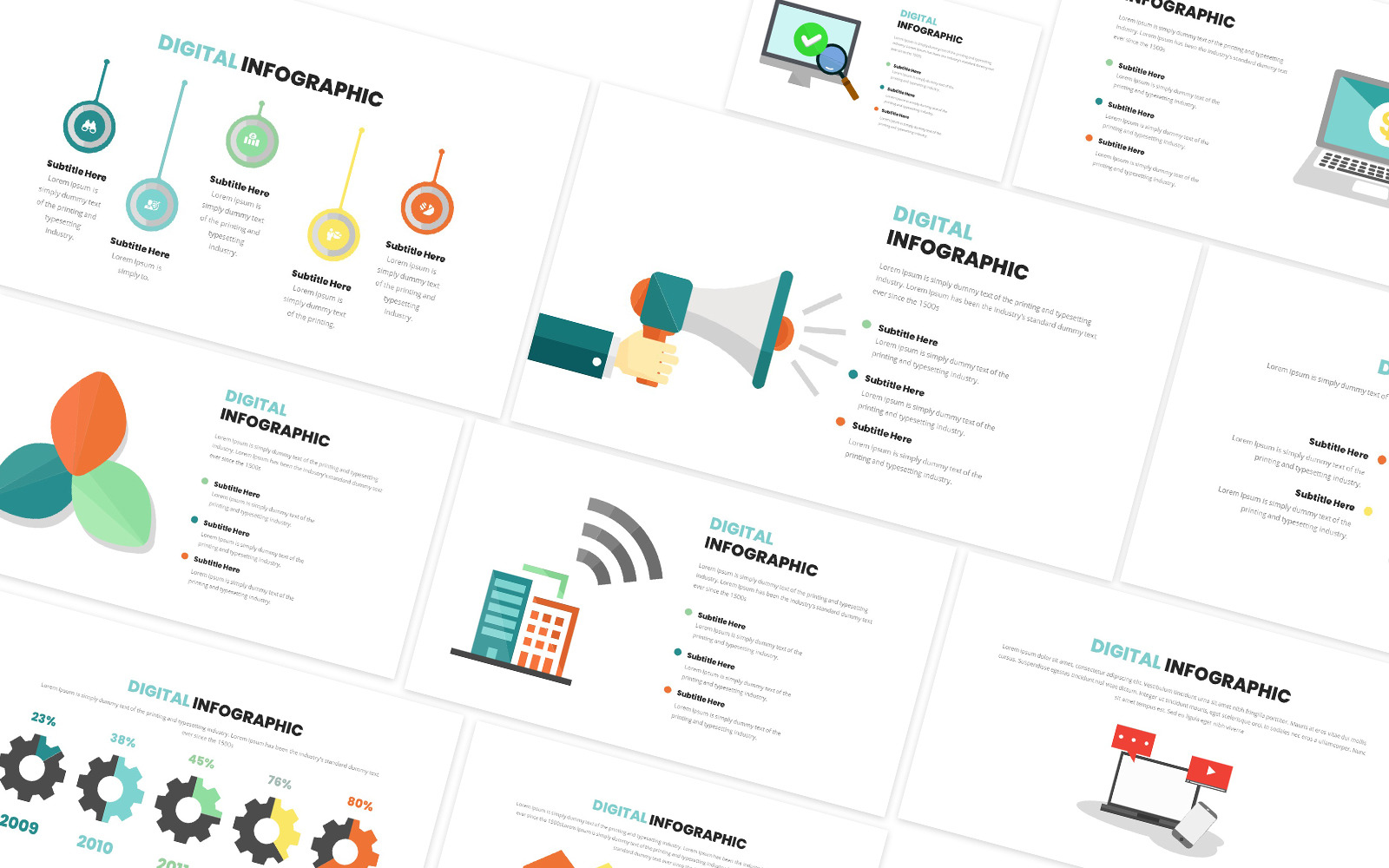 Digital Infographic Google Slides #189282 - TemplateMonster