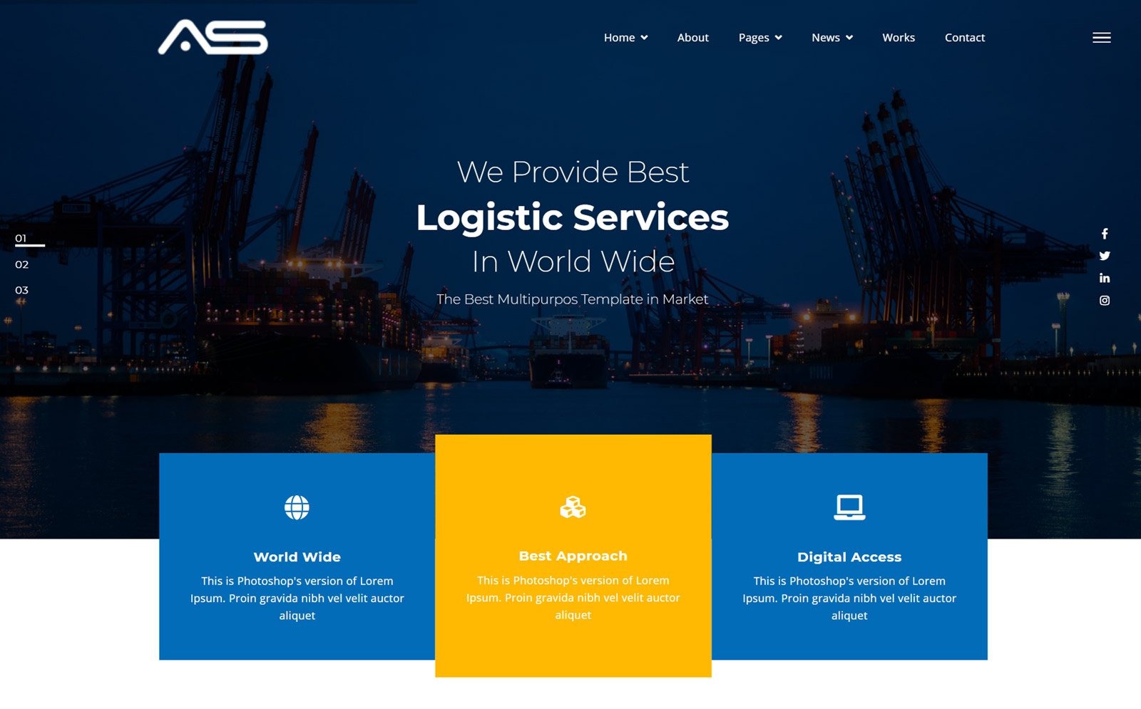 Rakib Logistic Html5 Website Template Templatemonster