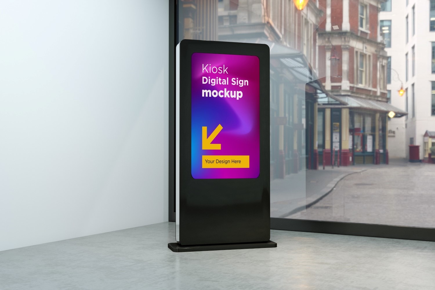 LCD Digital Signage Mockup Template #189620 - TemplateMonster