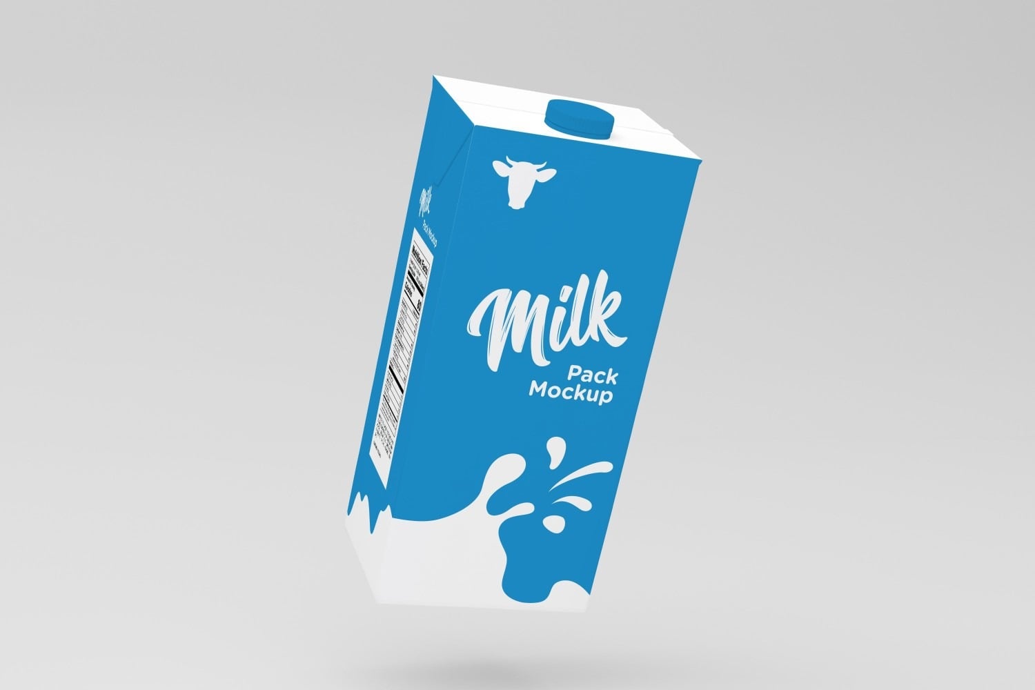 One Liter Tiled Box Milk Pack Packaging Mockup Template