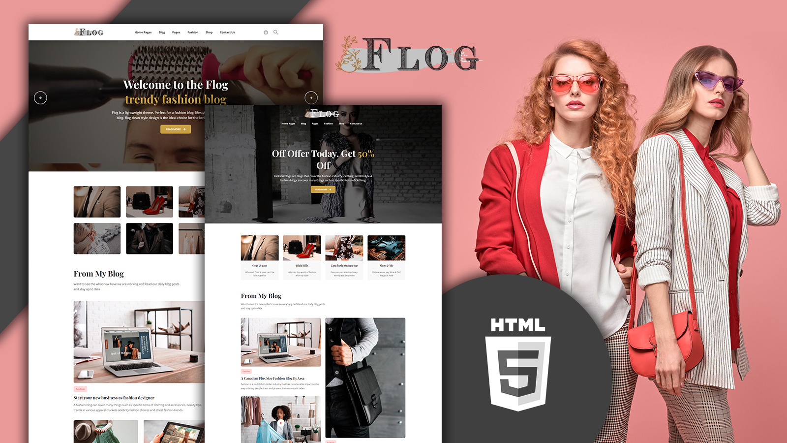 FLOG - Fashion Blog HTML5 Website Template - TemplateMonster