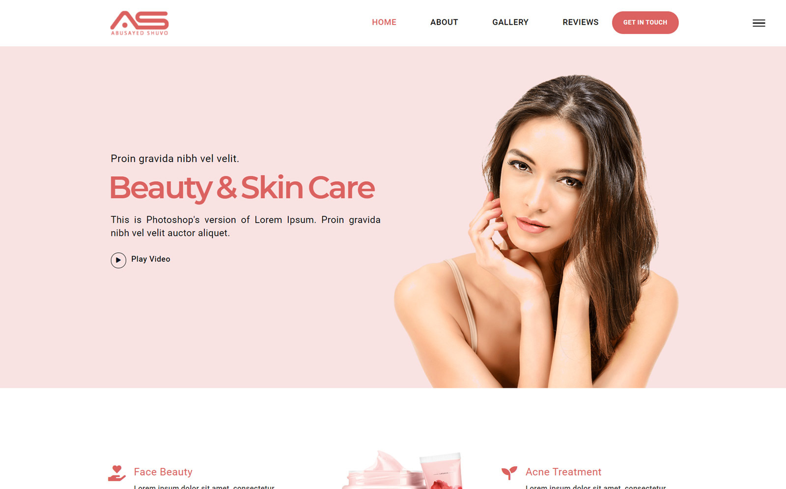 Munna | Skin Care HTML5 Landing Page Template