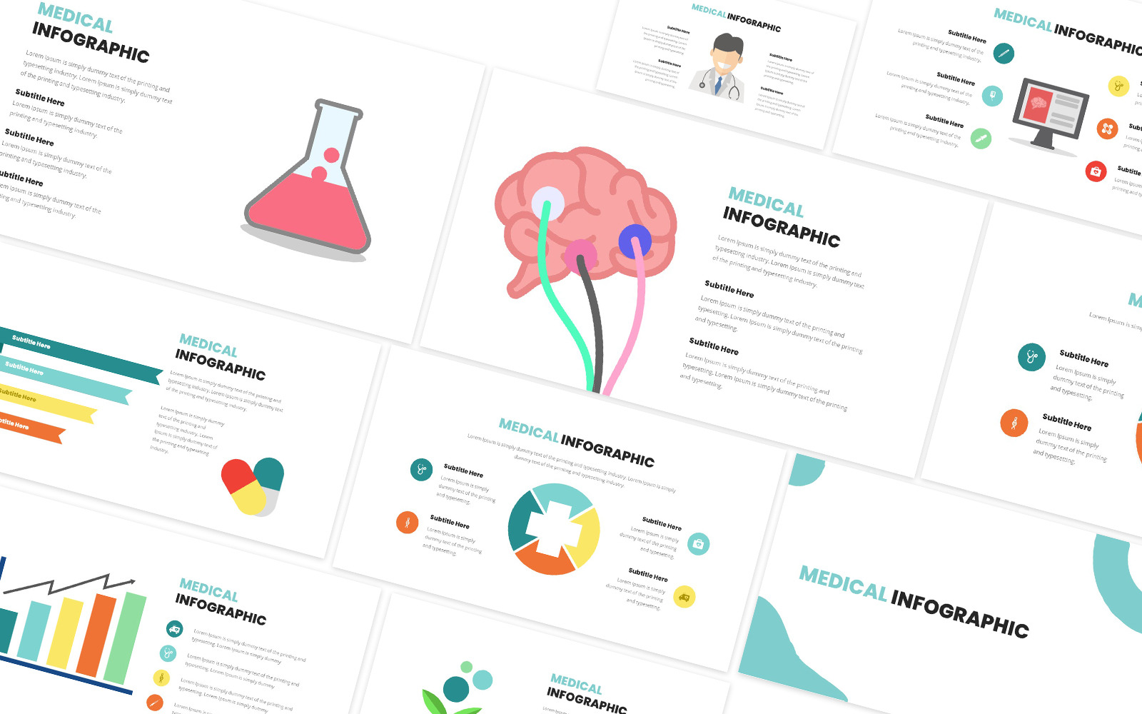 Medyczny Infografika Powerpoint #190249 - TemplateMonster