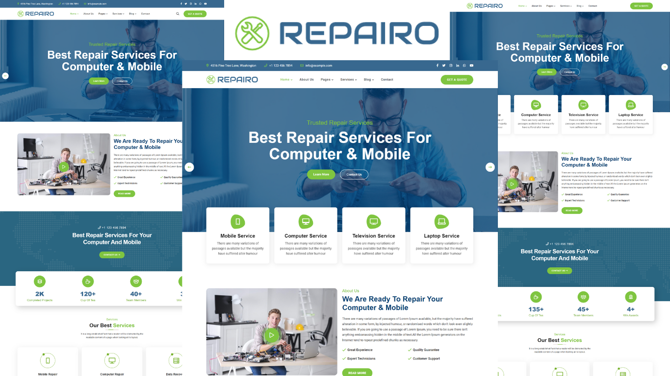 Repairo - Computer & Mobile Repair HTML5 Template