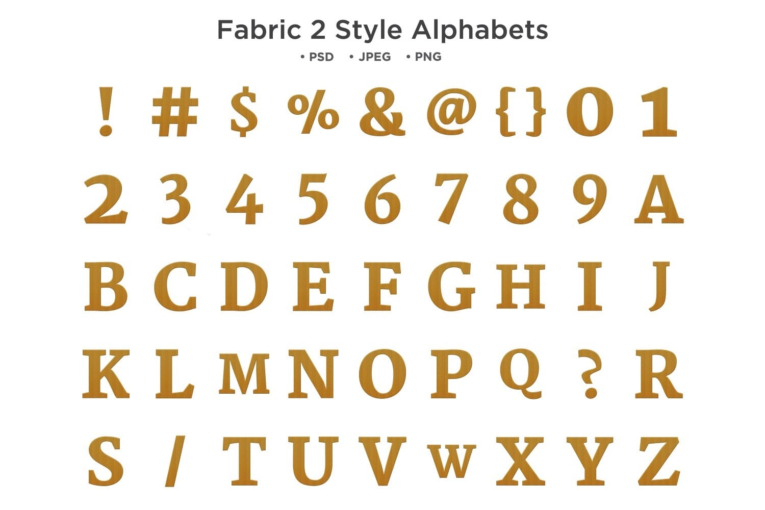Fabric 2 Style Alphabet, Abc Typography - TemplateMonster