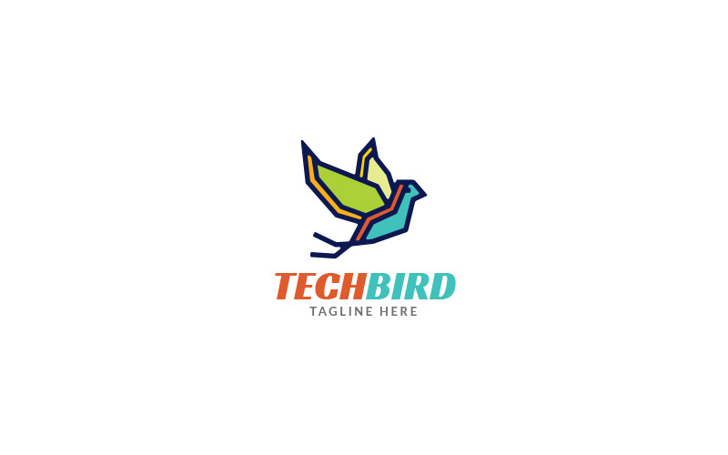 Tech Bird Logo Design Template #190906 - TemplateMonster