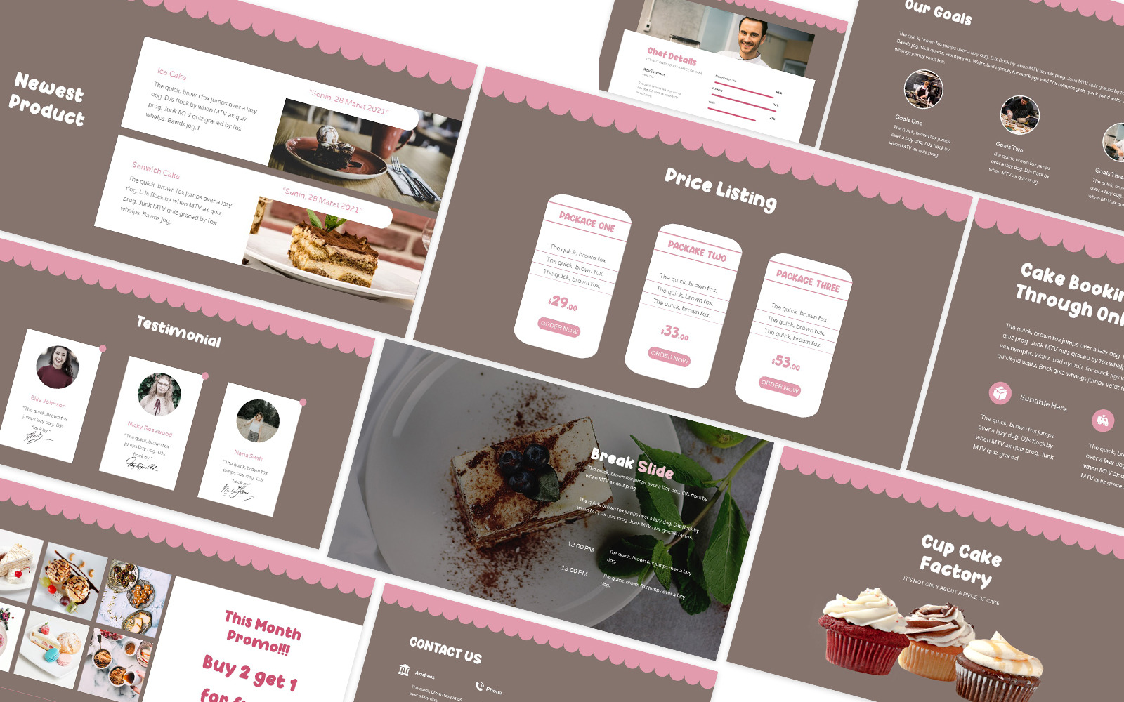 Bread Shop Google Slides Template #191222 - TemplateMonster