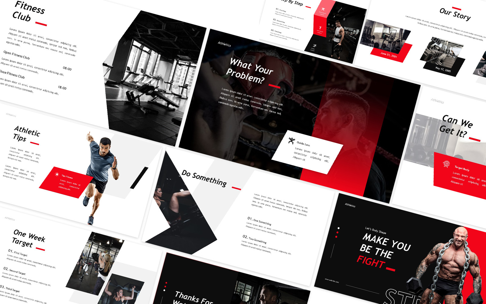 Modello PowerPoint di atletica leggera - TemplateMonster