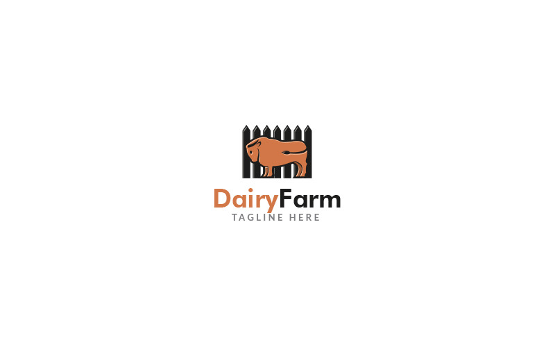 Dairy Farm Logo Design Template #191656 - TemplateMonster