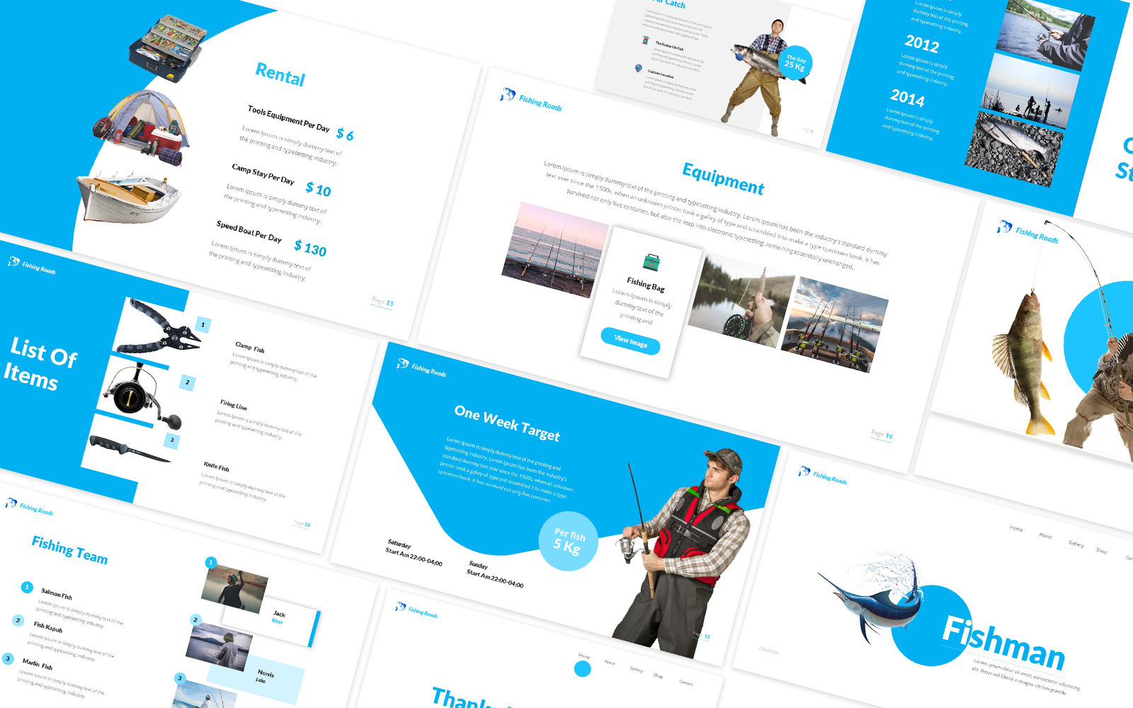 Fishman Powerpoint Template #191873 - TemplateMonster