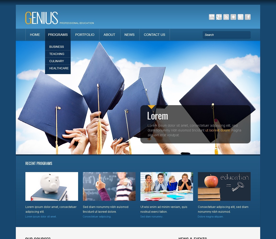 Free WordPress Theme for University Website - TemplateMonster