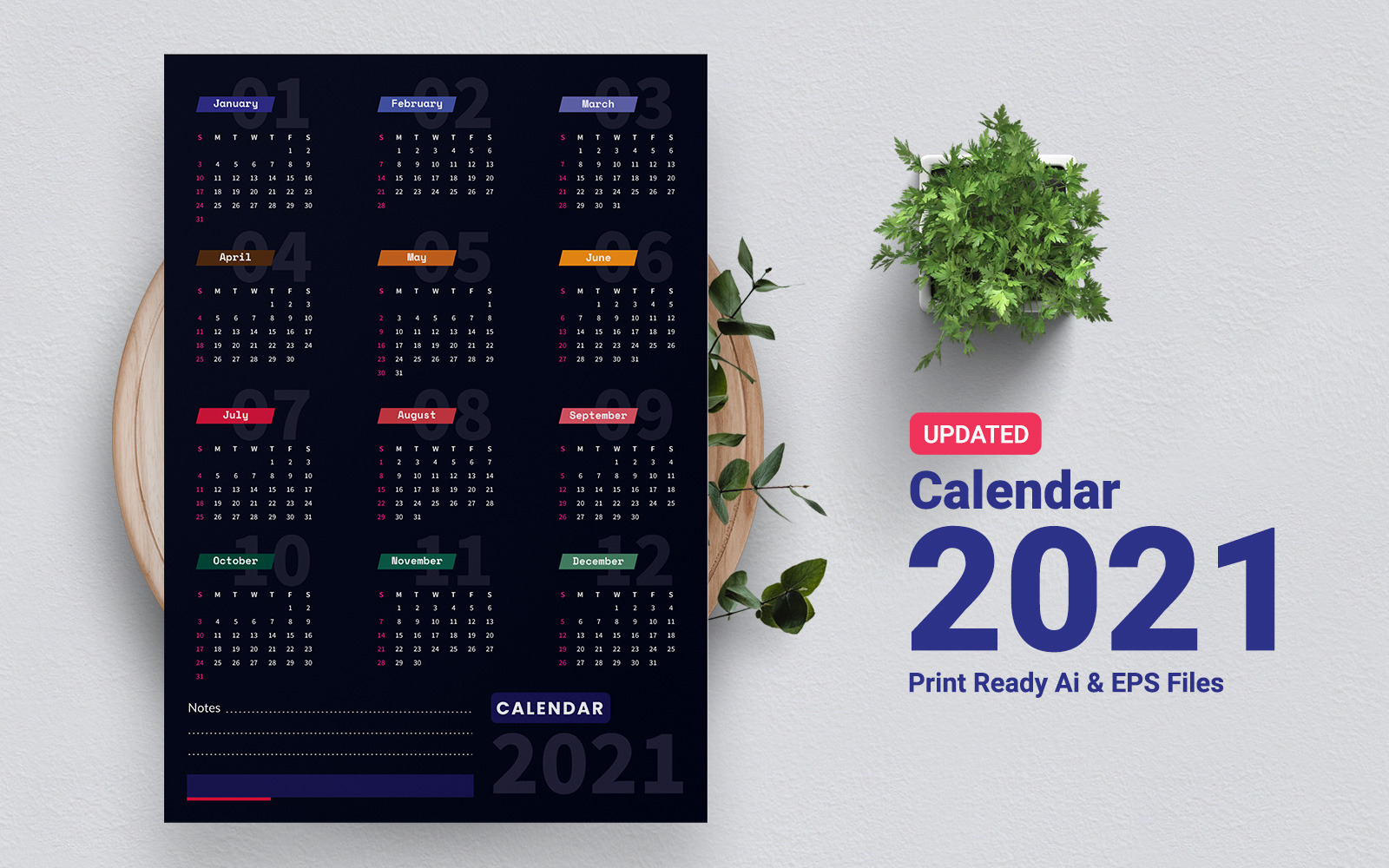 Quality And Perfect Calendar 2021 Planner - TemplateMonster