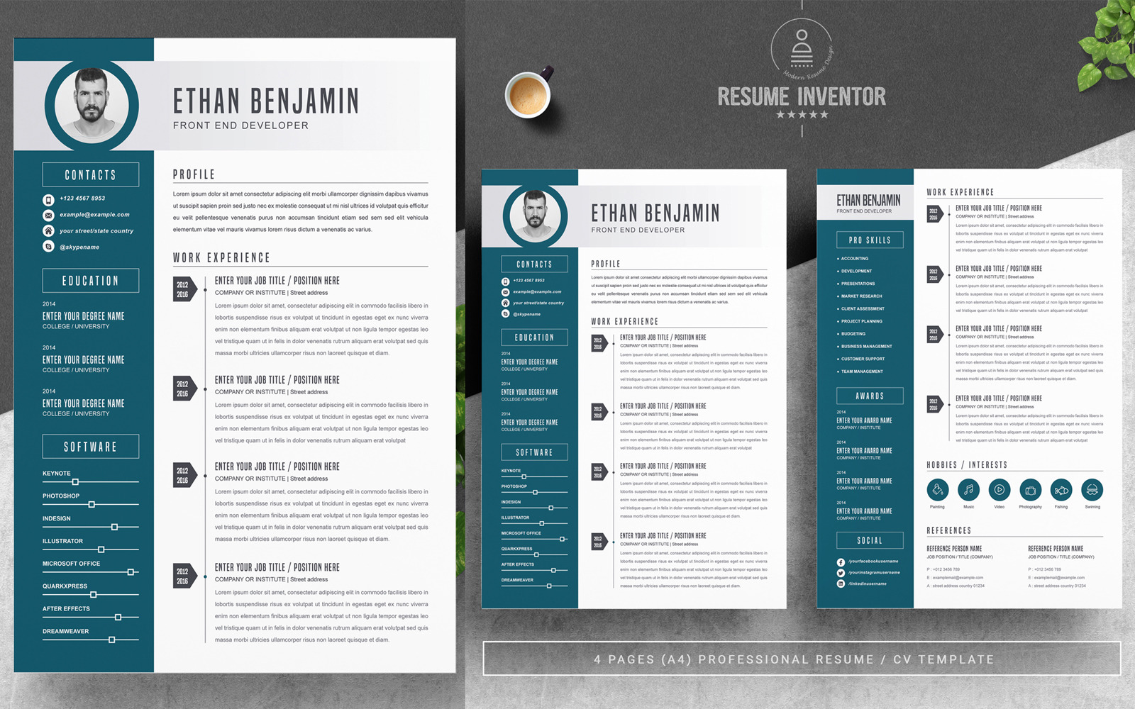 Ethan Benjamin / CV Template #192824 - TemplateMonster