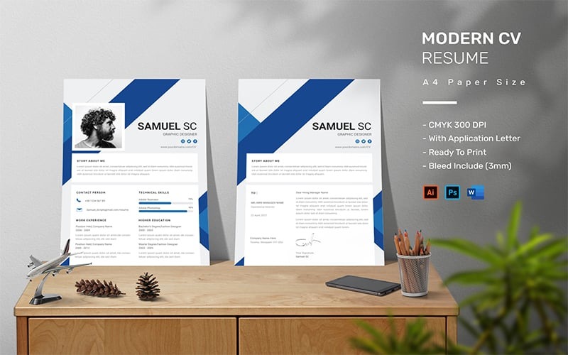 Samuel SC - CV Resume Template #192813 - TemplateMonster