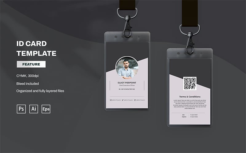 Elliot Pierpoint - ID Card Template #192935 - TemplateMonster