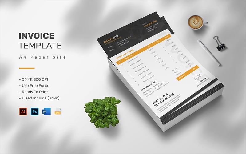 Richto - Invoice Template #192952 - TemplateMonster