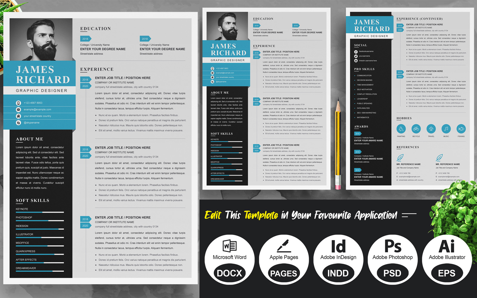 James Richard / CV Template #193242 - TemplateMonster