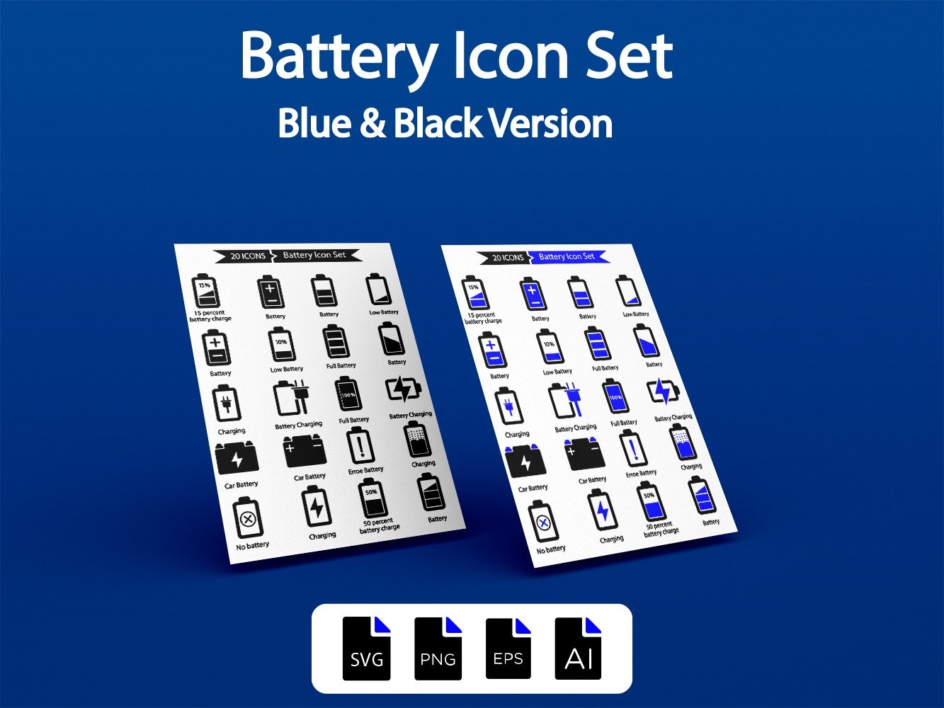 40 Premium Battery Icon Set #193364 - TemplateMonster