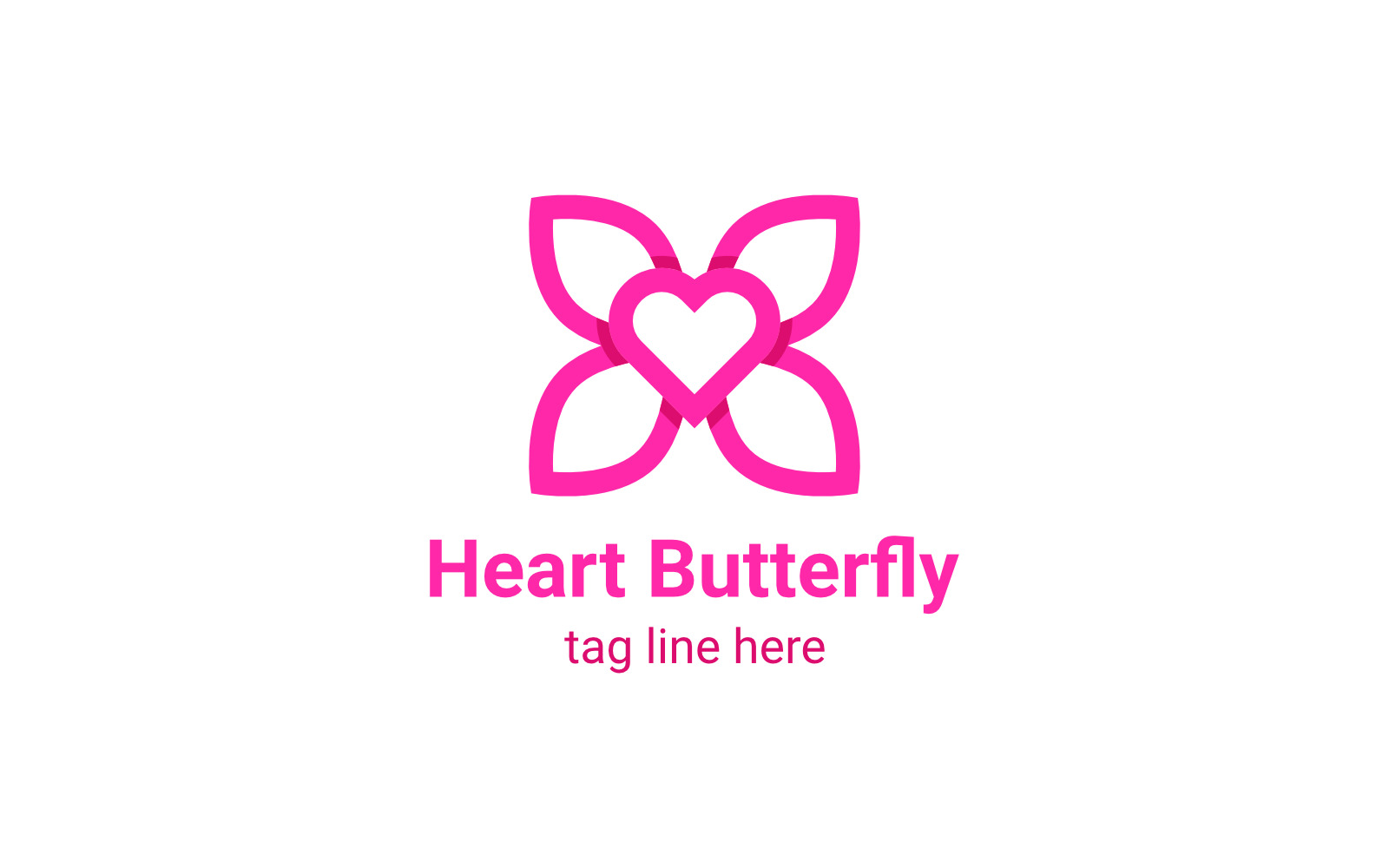 Heart Butterfly Logo Template #193964 - TemplateMonster
