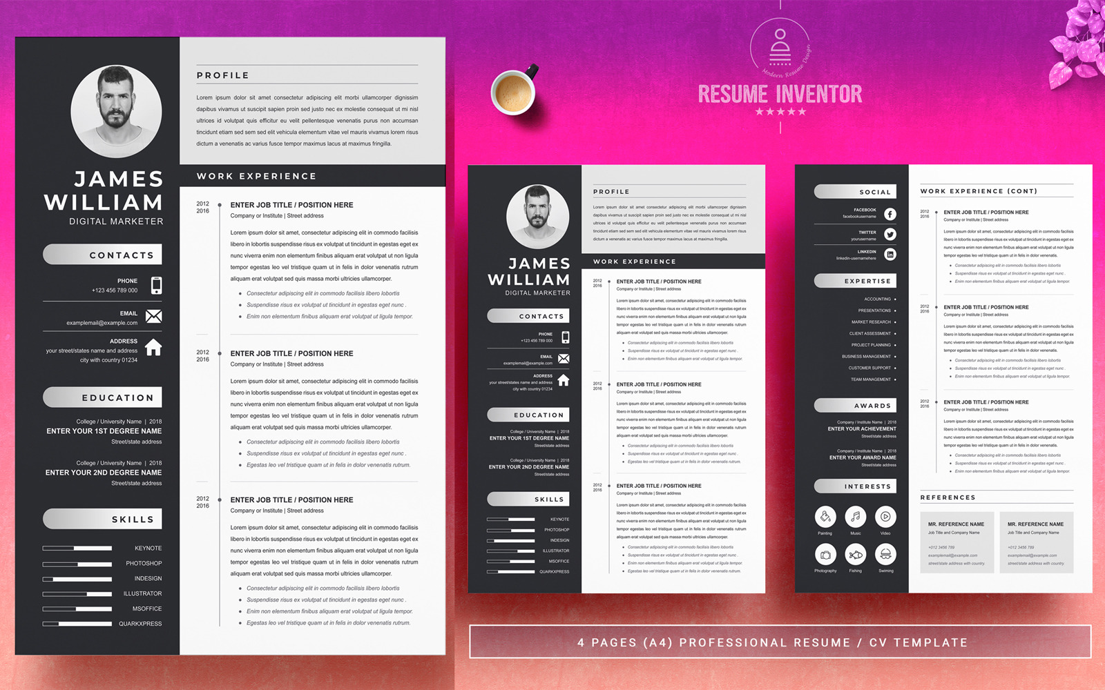 JAMES WILLIAM / CV Template #194221 - TemplateMonster