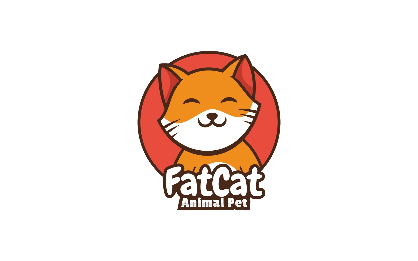 Fat Cat Mascot Cartoon Logo #194309 - TemplateMonster