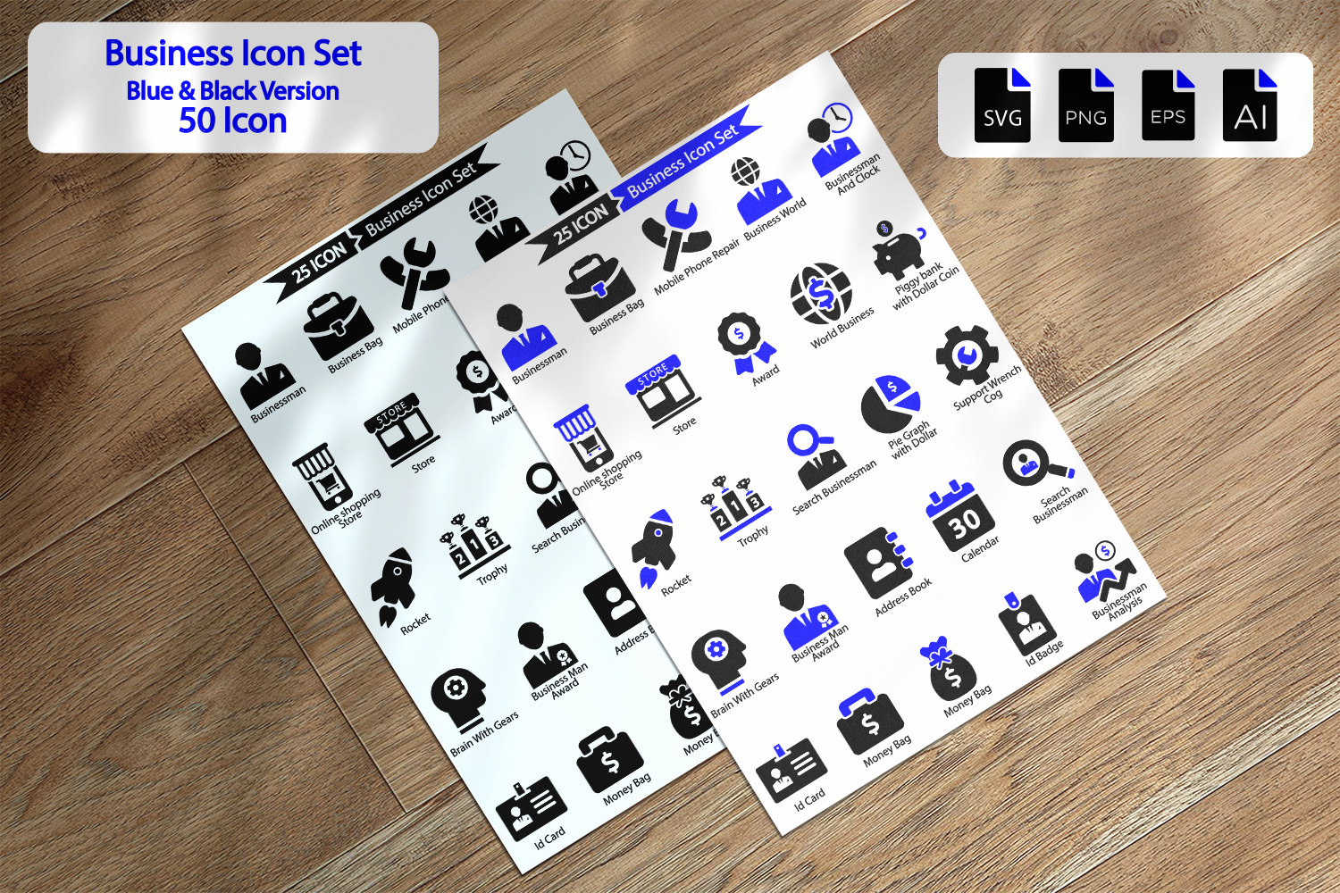 50 Premium Business Icon Set #195075 - TemplateMonster