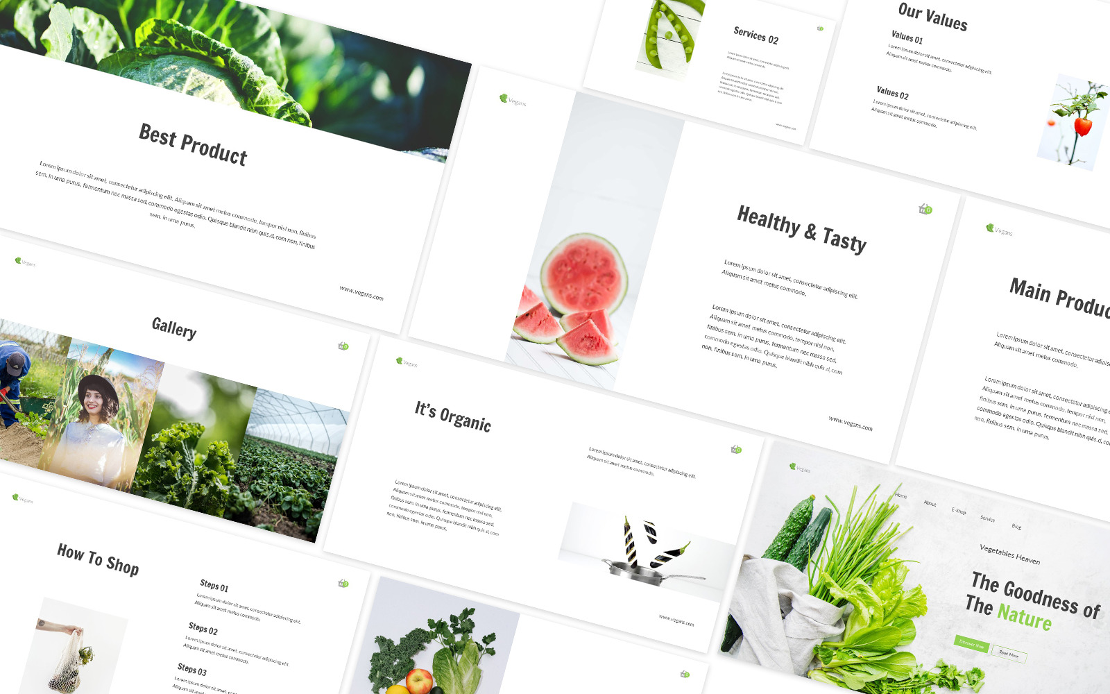 Vegetables Google Slides Template #195111 - TemplateMonster