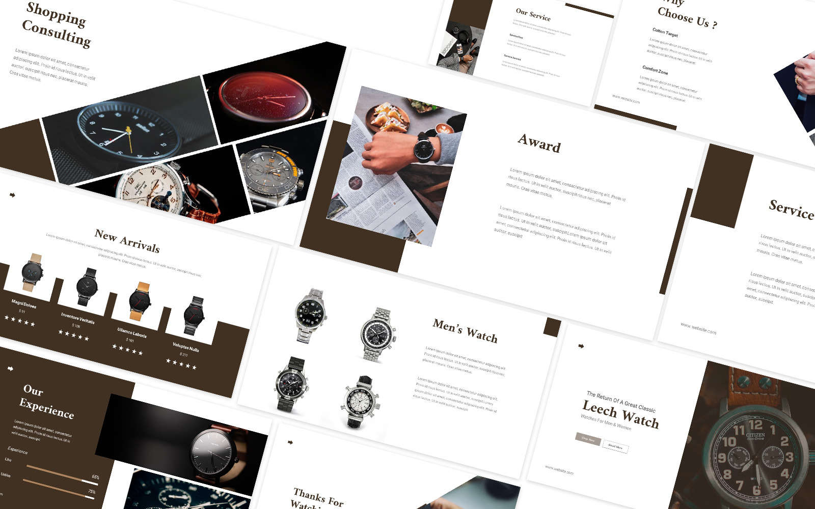 Watch Shop Powerpoint Template #195112 - TemplateMonster