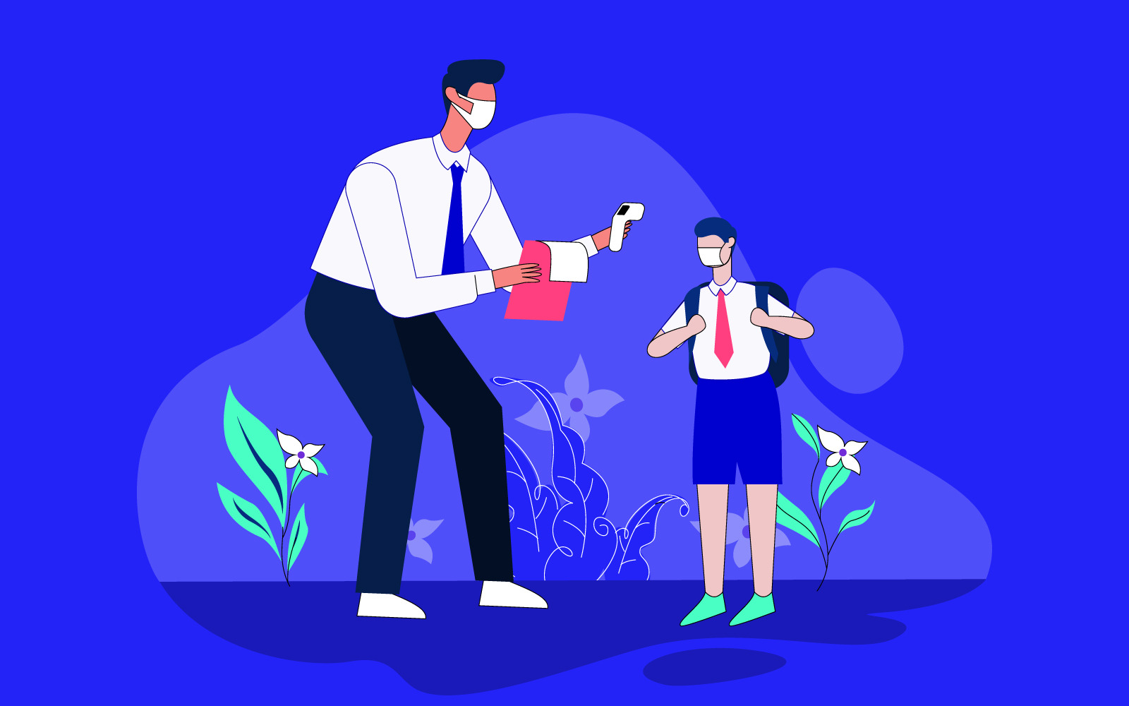 Free Back To School After Lockdown Illustration Vector Concept