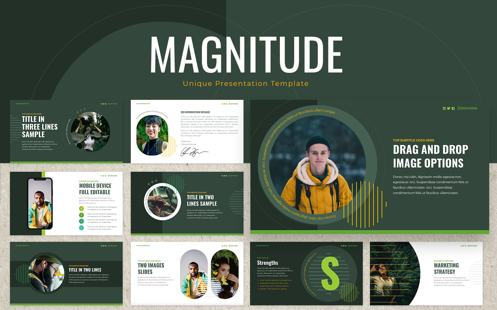 Magnitude Google Slides Template #195478 - TemplateMonster
