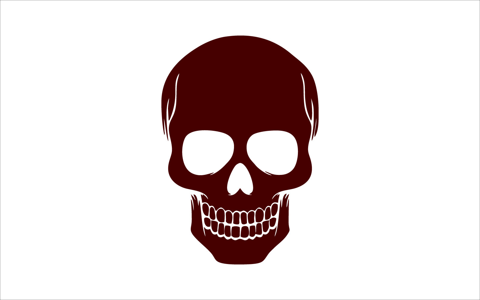 Simple red skull vector template #195673 - TemplateMonster