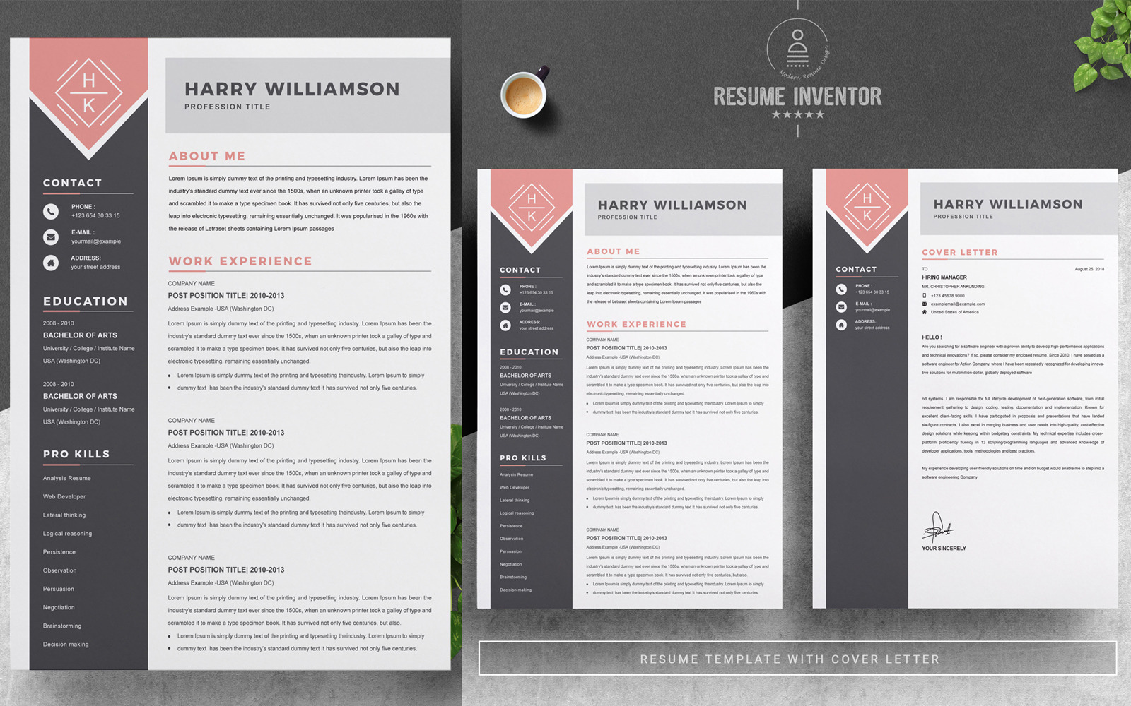 Harry Williamson / Resume #195822 - TemplateMonster