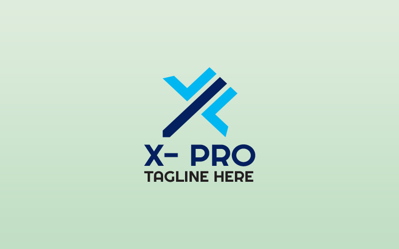 X Letter X-Pro Logo Design Template #196208 - TemplateMonster