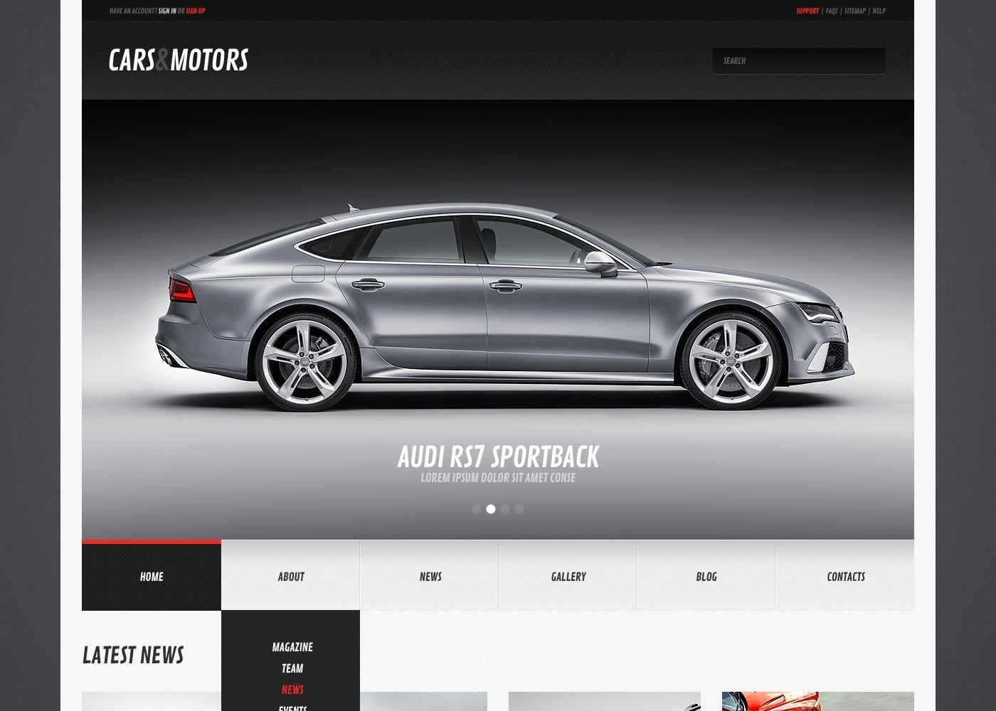 Free Cars & Motors WordPress Theme - TemplateMonster