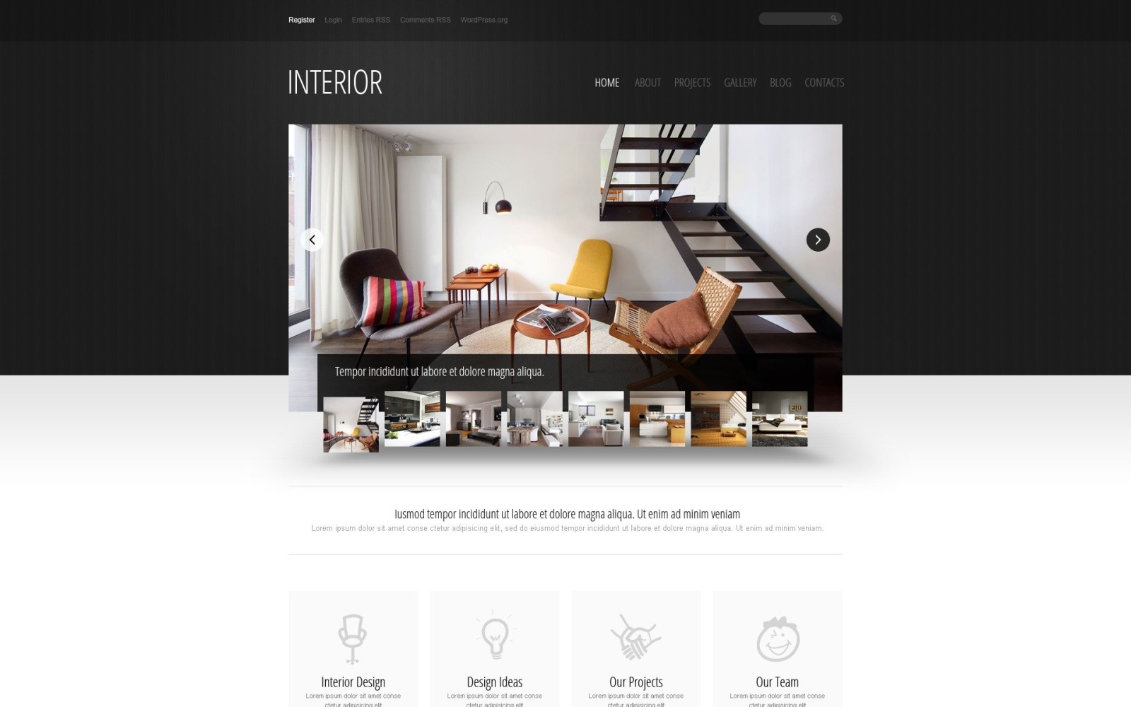 Free Home Designing WordPress Layout & Website Template