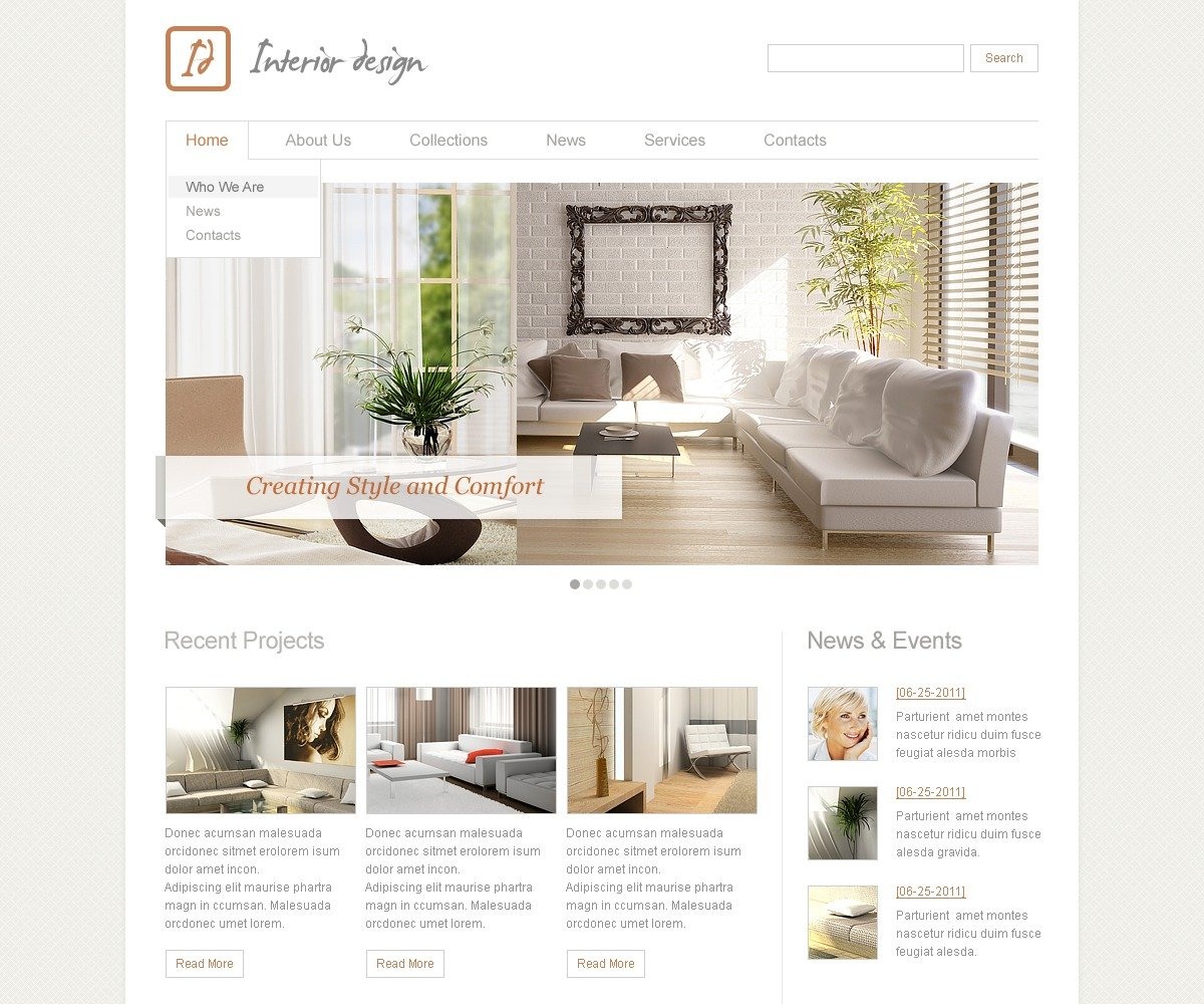 Free Indoor Design WordPress Theme & Website Template