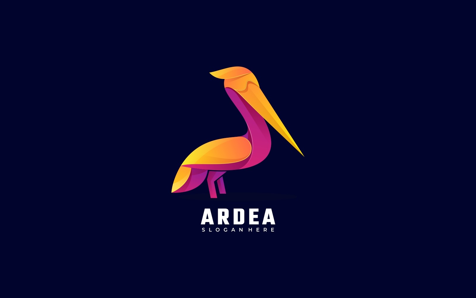 Ardea Bird Gradient Colorful Logo #198430 - TemplateMonster