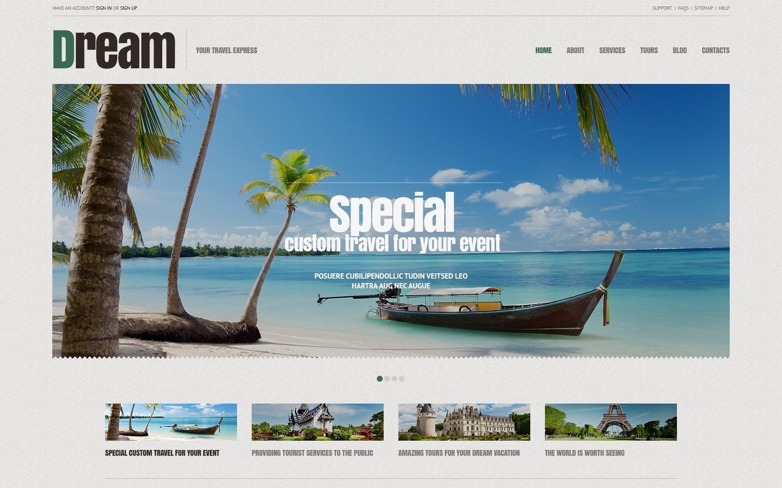 Free Responsive WordPress Theme for Travel Agency