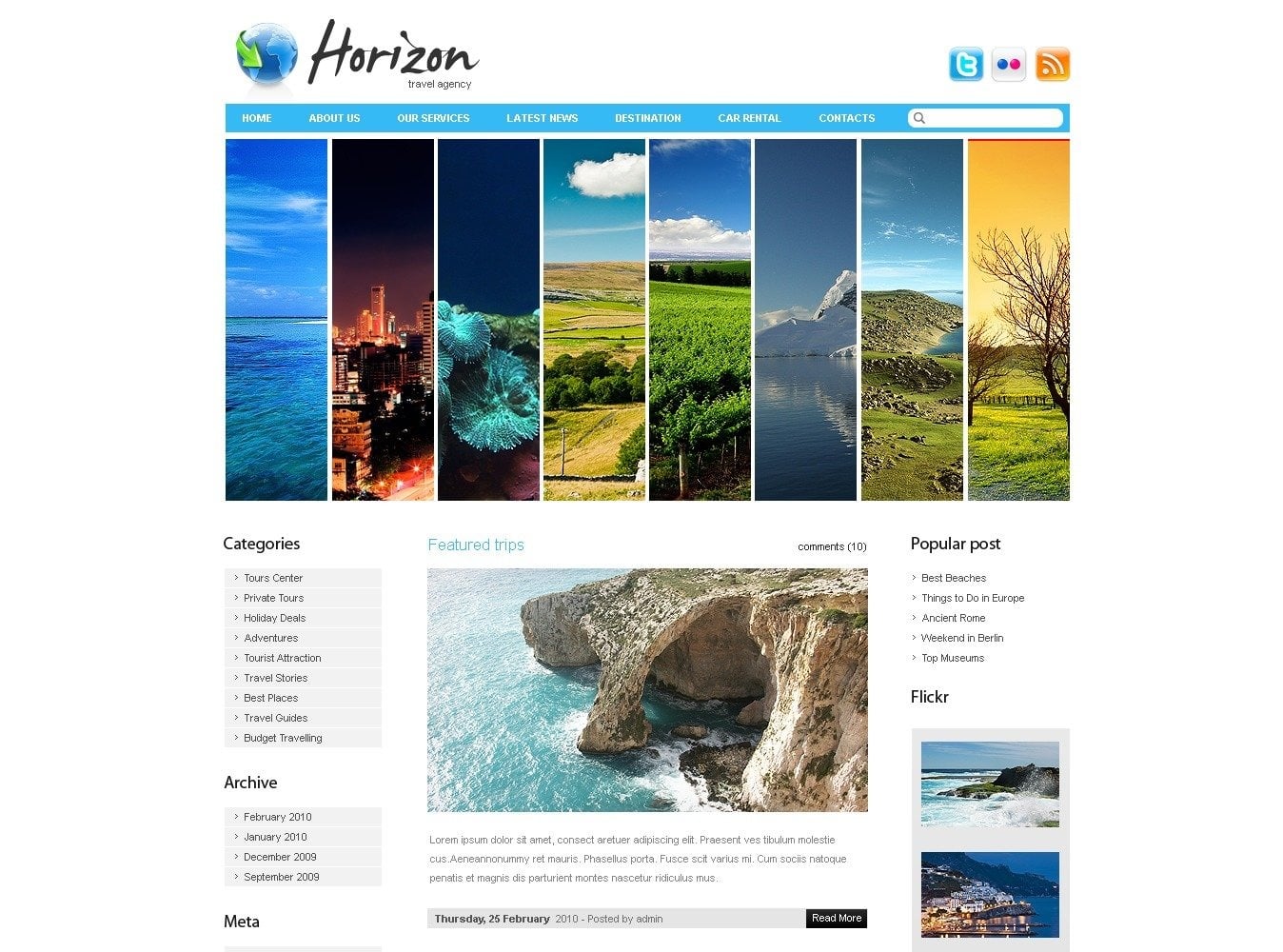 Free Travel Agency WordPress Template - TemplateMonster