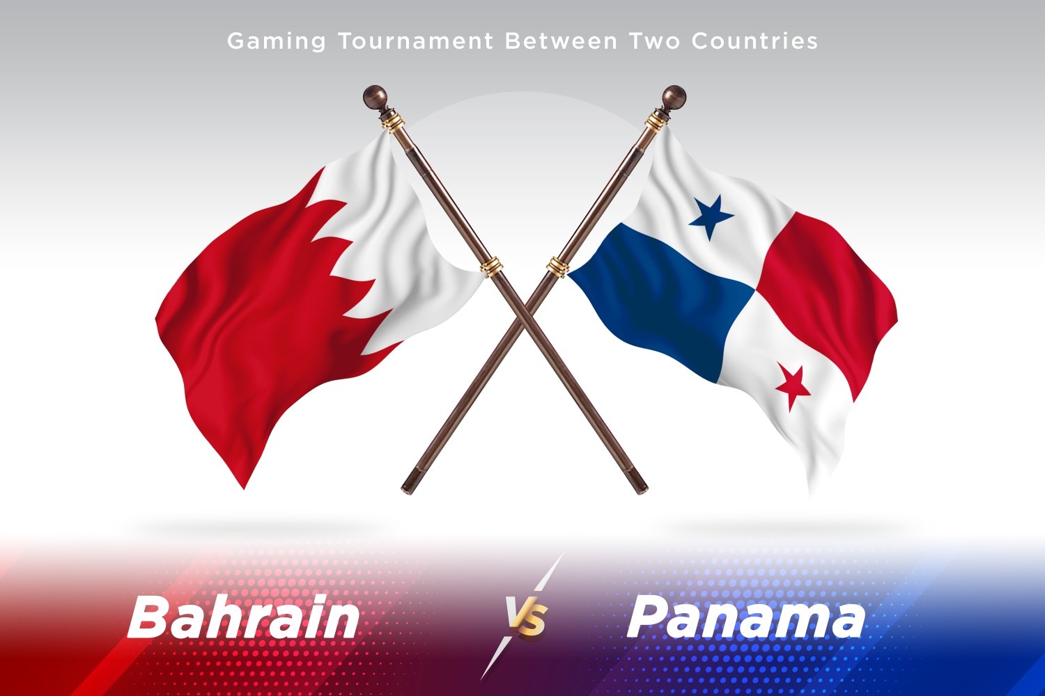 Bahrain versus panama Two Flags #199621 - TemplateMonster
