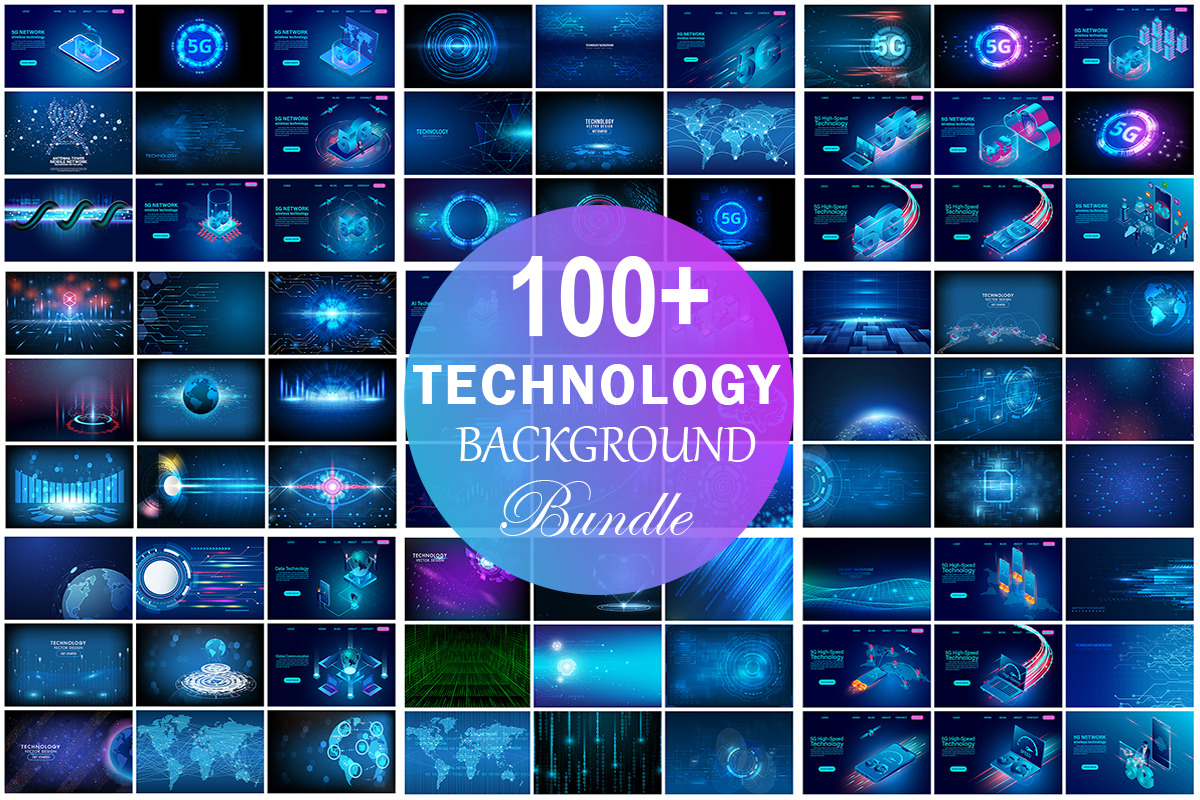 Technology Background Bundle, Technology Abstract Background Bundle ...