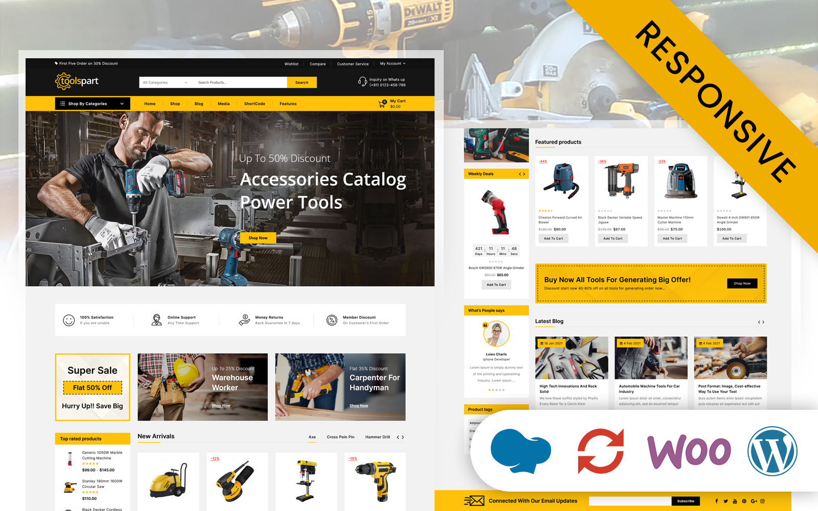 ToolsPart - Best Tools WooCommerce Responsive Theme