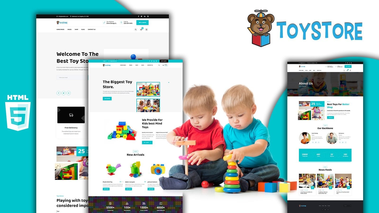 Toystore Kids Toys Store HTML5 Website Template